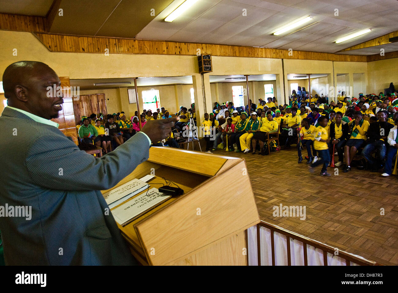 Bricks Mokolo addresses a local school about the importance of ...