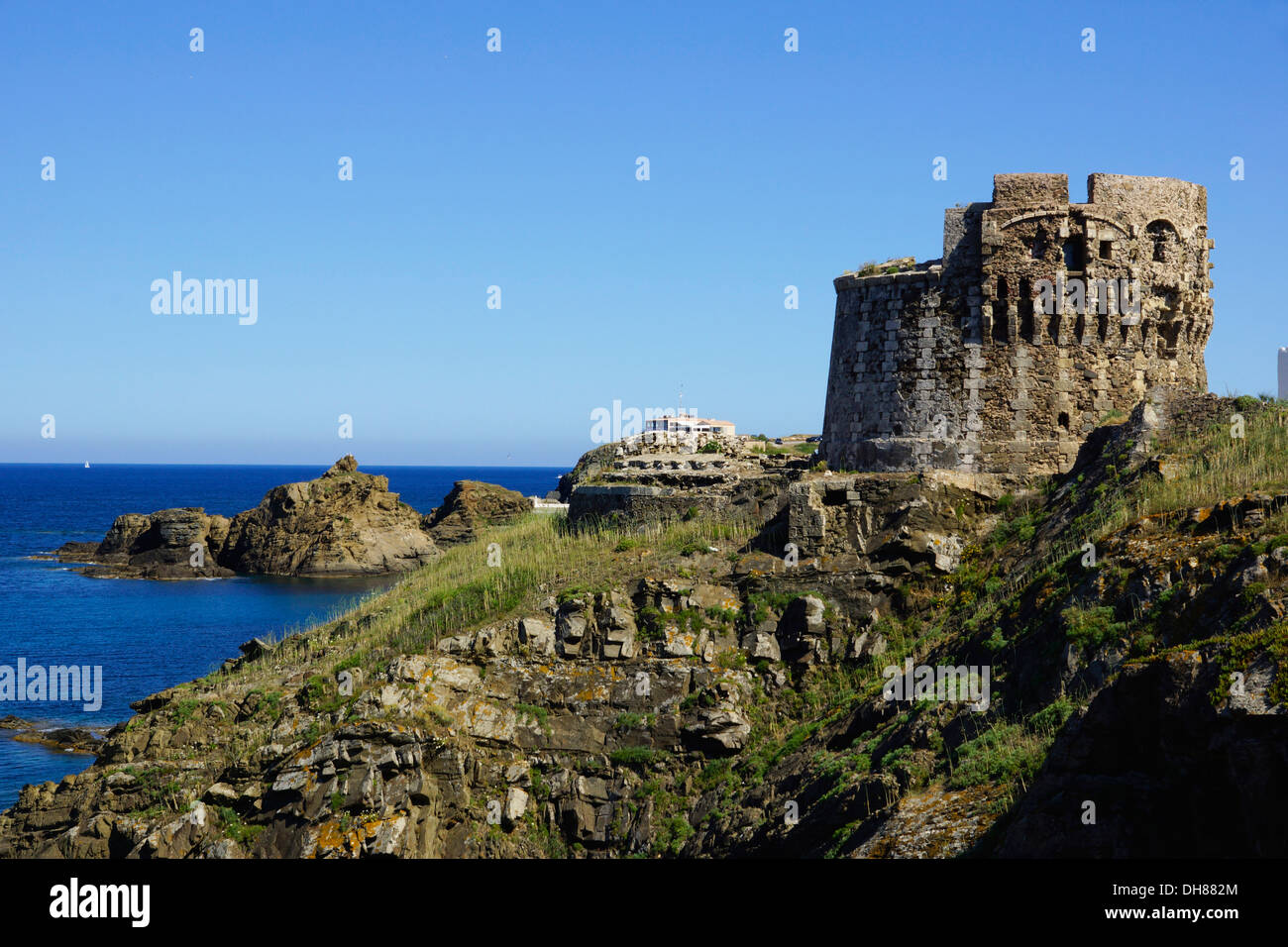 watchtower, cala mesquida, menorca, spain Stock Photo - Alamy