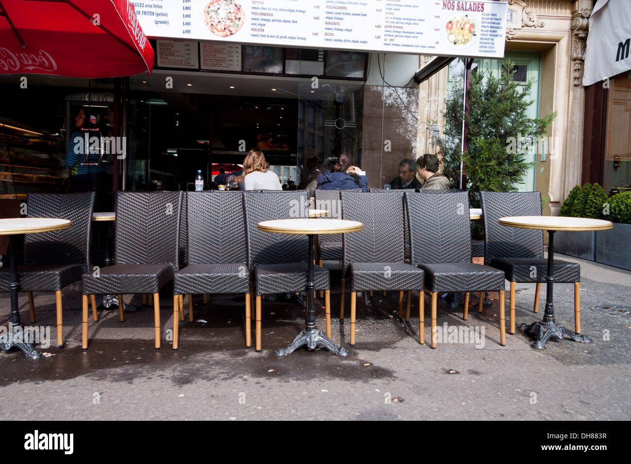 Typical Bistro Tables in Paris, France Stock Photo - Alamy