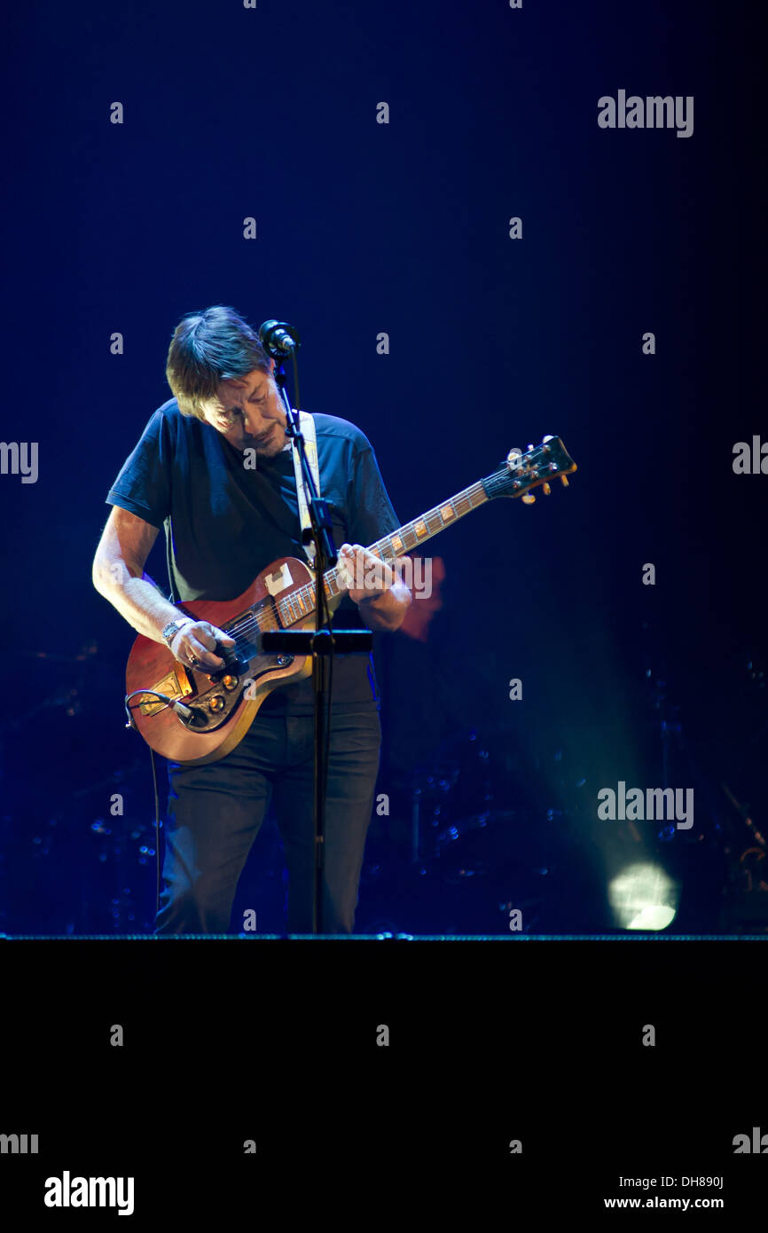 Chris Rea performing live on stage at National Indoor Arena during his ...