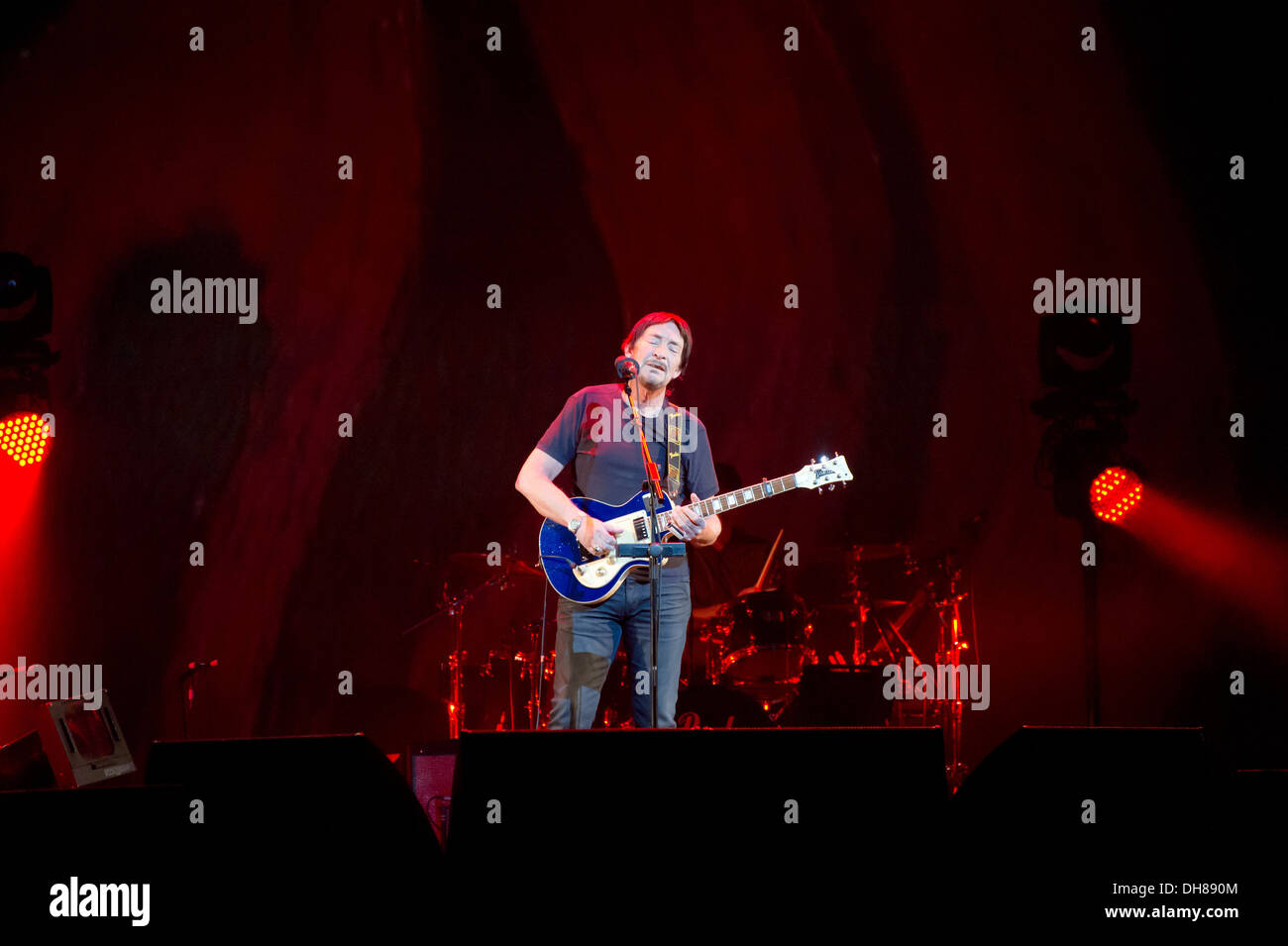 Chris Rea performing live on stage at National Indoor Arena during his ...