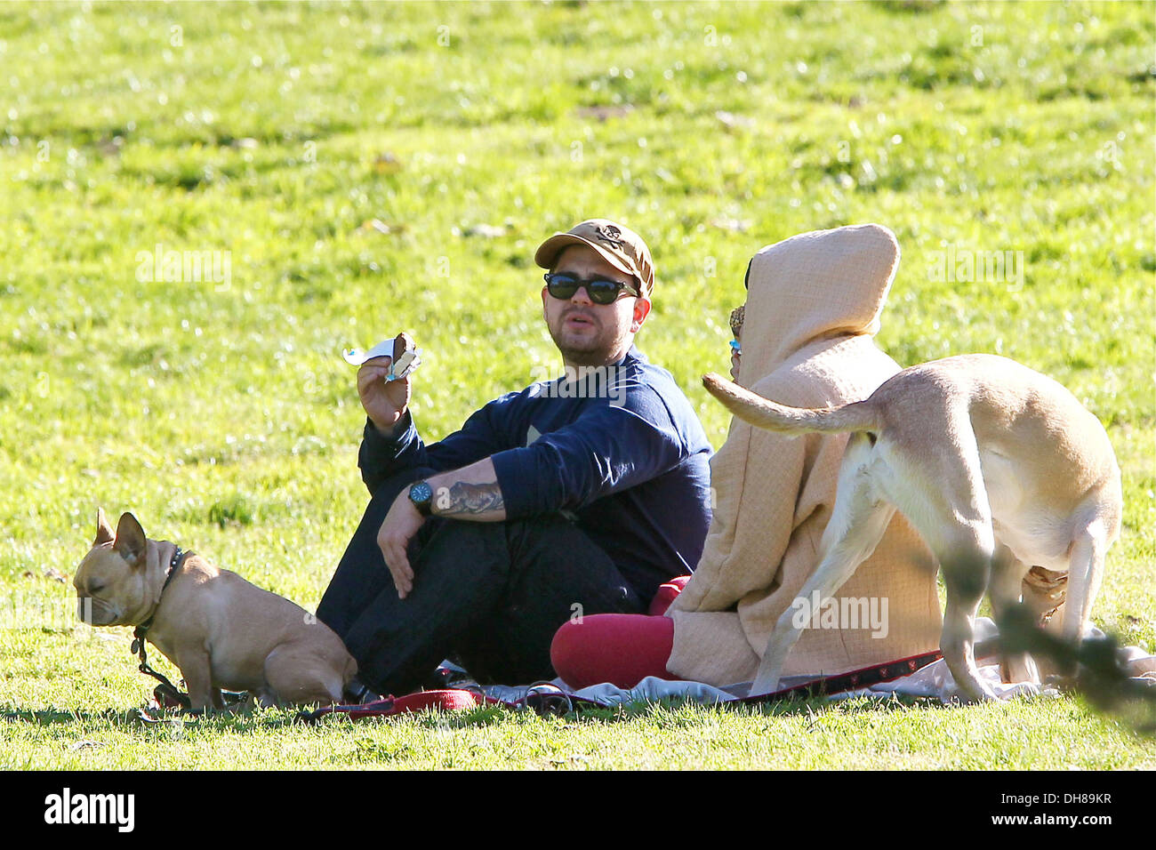 Jack Osbourne and his pregnant fiancee Lisa Stelly chill out on a ...