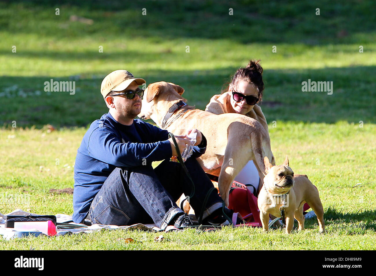 Jack Osbourne and his pregnant fiancee Lisa Stelly chill out on a ...