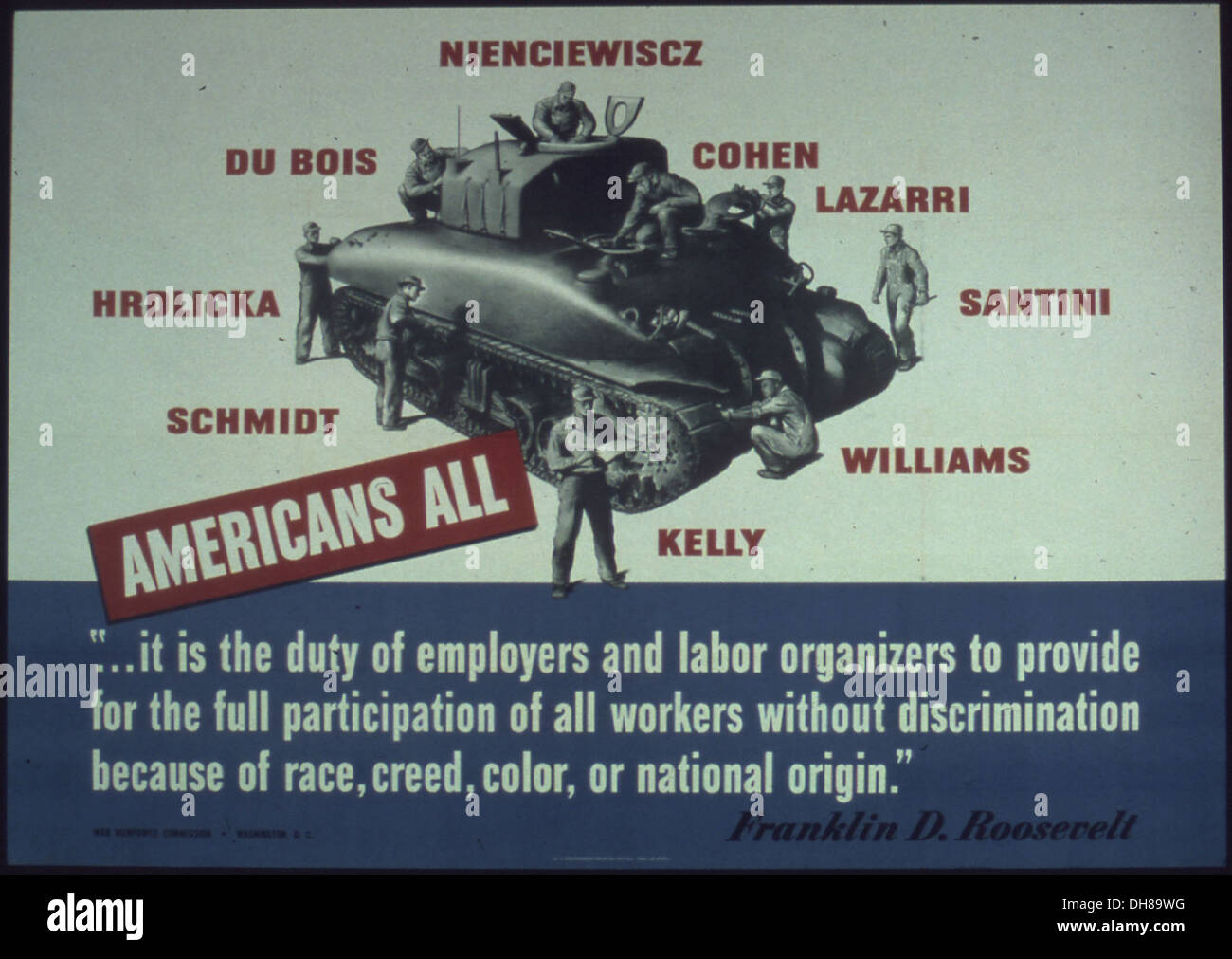 A historical photograph from the Americans All program, highlighting ...