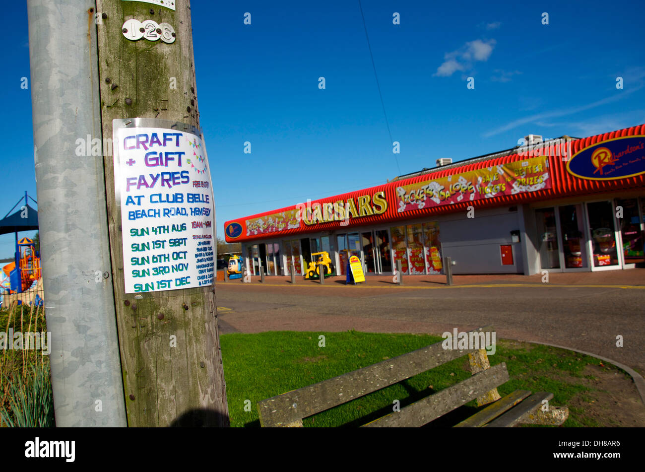 Norfolk Coastal Resort of Hemsby Stock Photo - Alamy