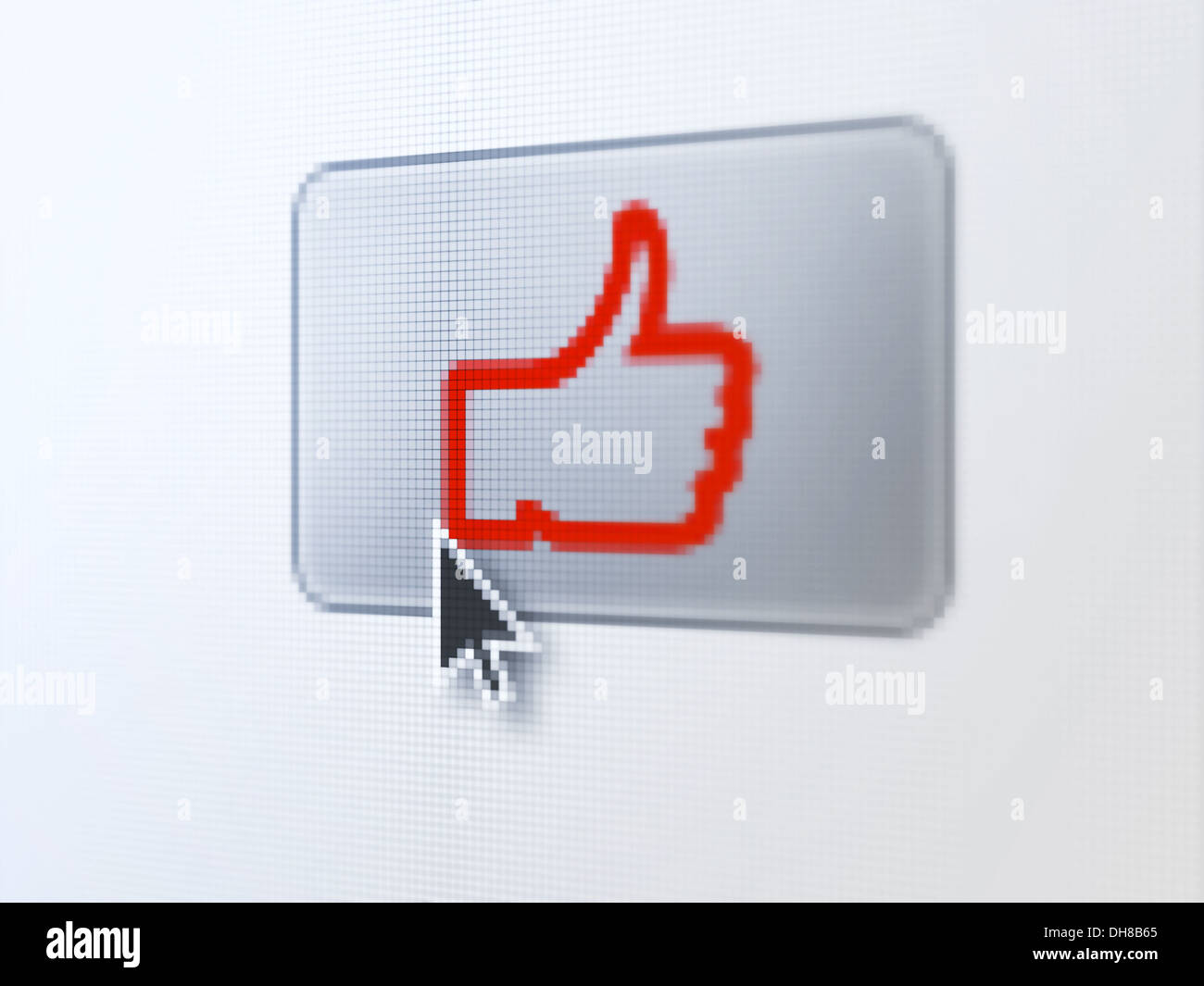 Social media concept: Like on digital button background Stock Photo - Alamy