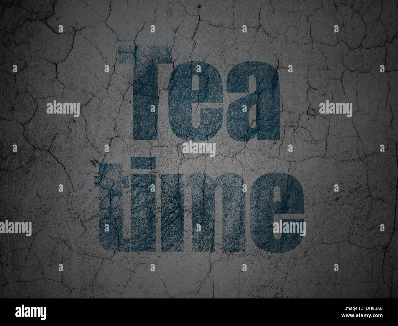 Timeline concept: Tea Time on grunge wall background Stock Photo - Alamy
