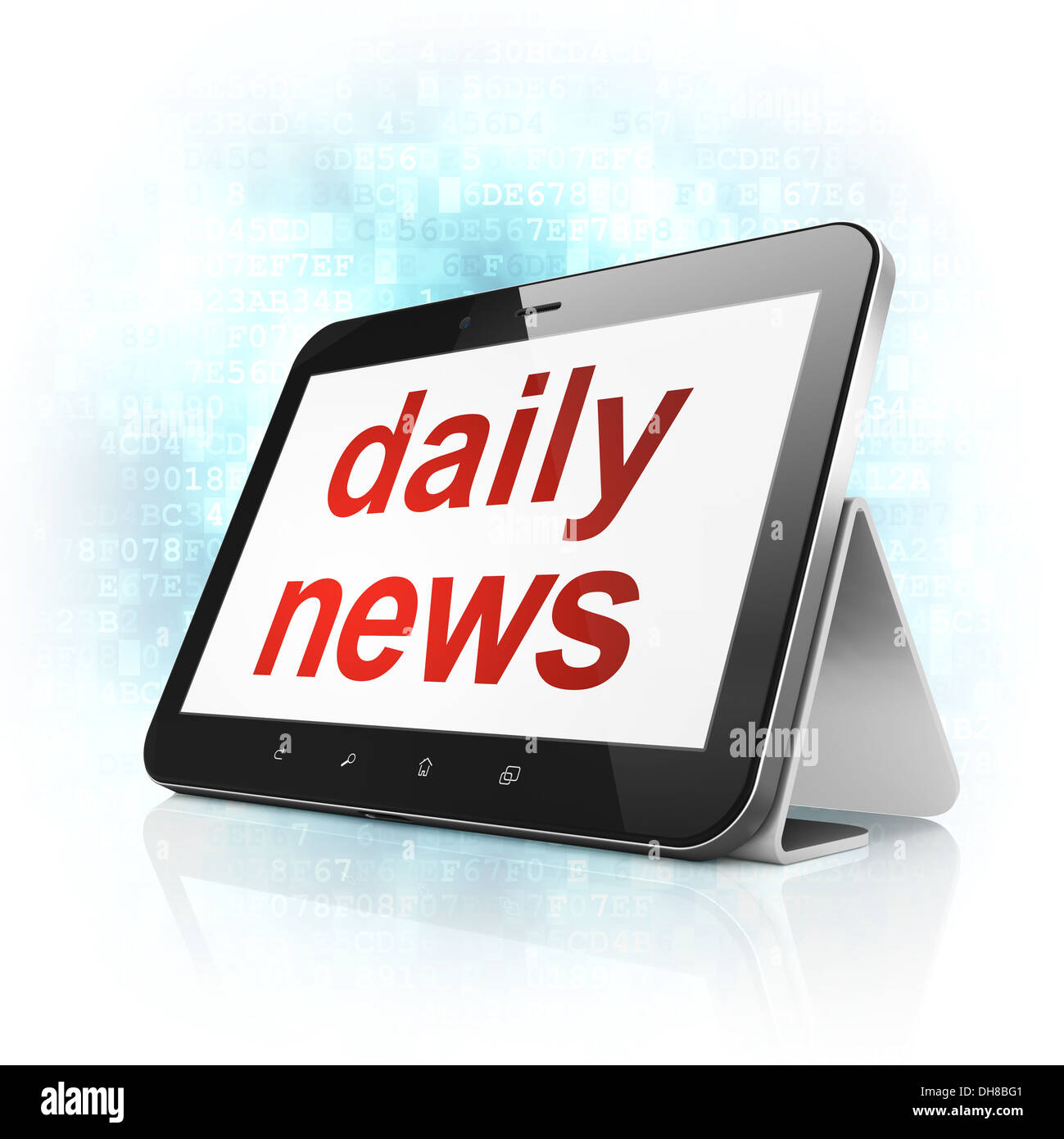 Daily News on tablet pc computer Stock Photo - Alamy