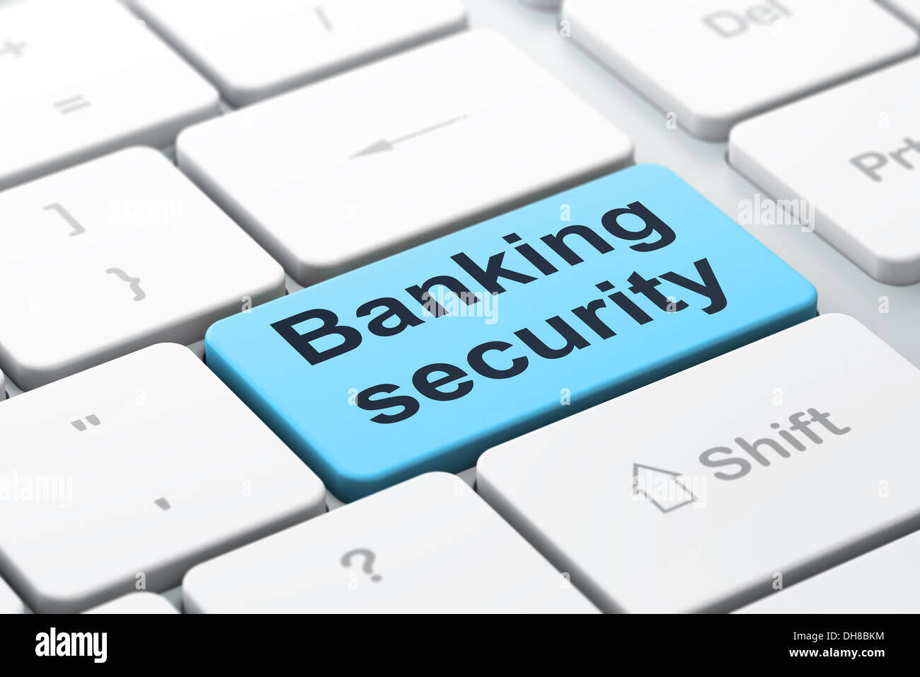 Protection concept: Banking Security on keyboard background Stock Photo ...