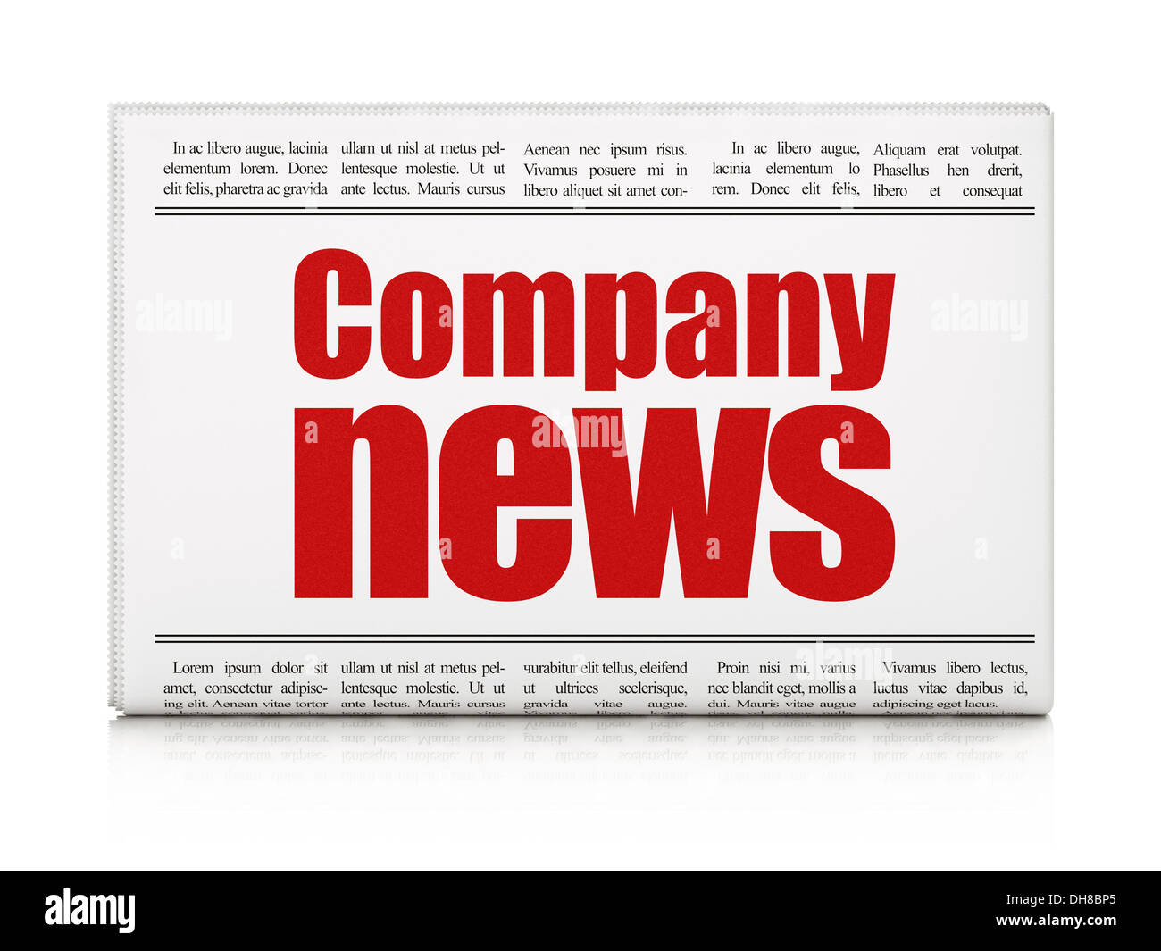 News concept: newspaper headline Company Stock Photo - Alamy