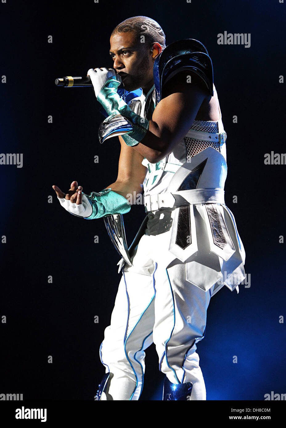 Jonathan 'JB' Gill of JLS performs on stage during Sport Relief concert ...