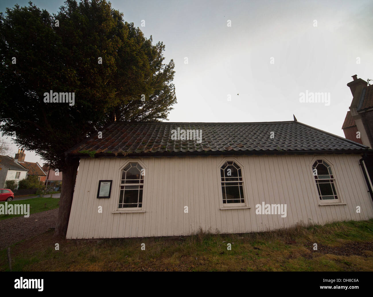 An old chapel in the pretty Suffolk village of Walberswick Stock Photo ...