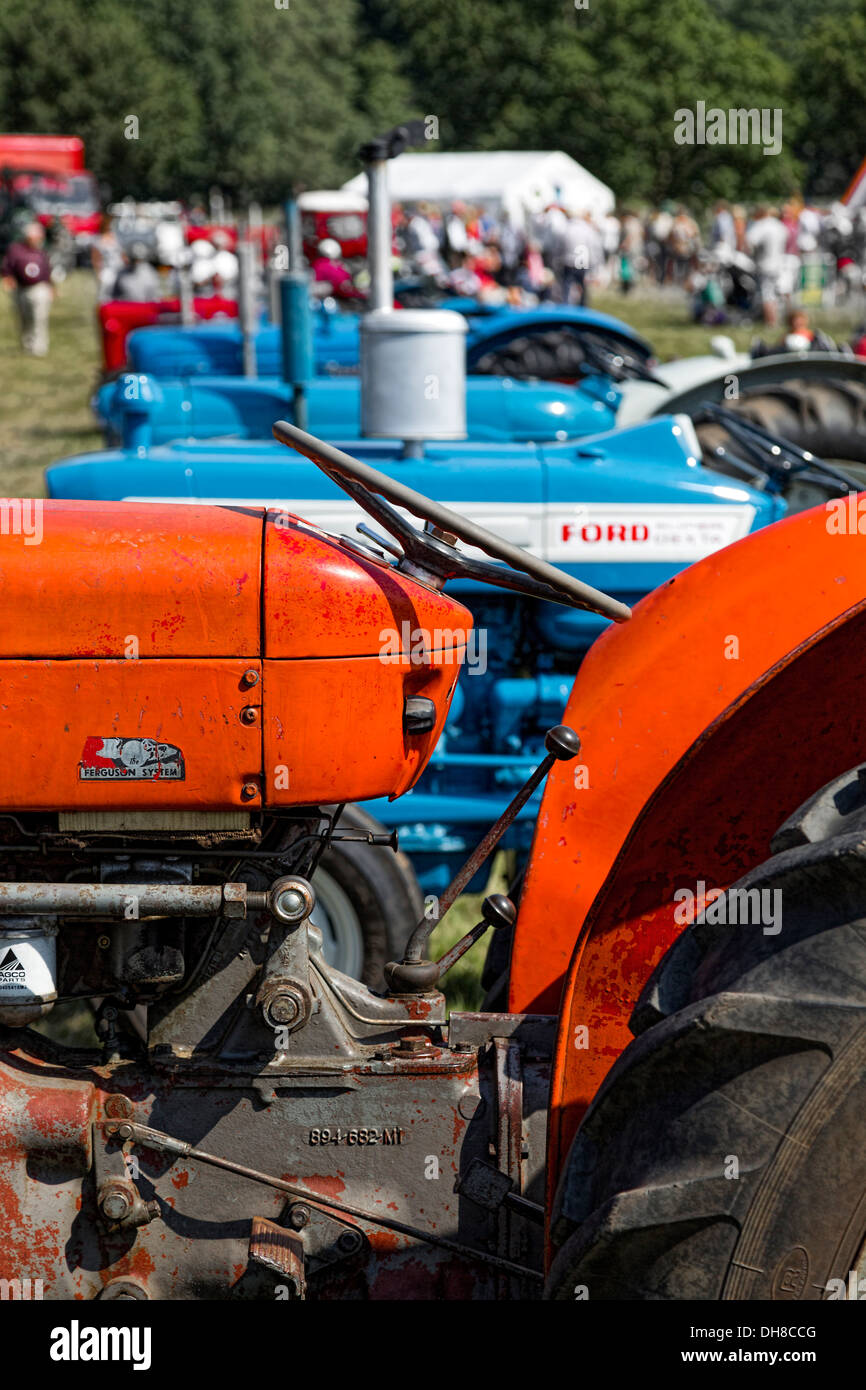 Tractors on display at the Aylsham Agricultural Show, Norfolk, UK Stock ...