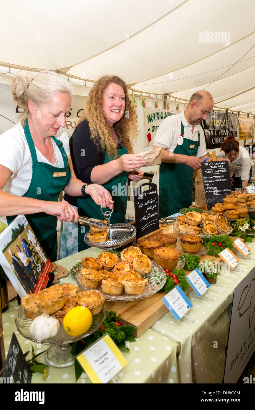 The Bray's Cottage Pies stand at the Aylsham Agricultural Show, Norfolk ...