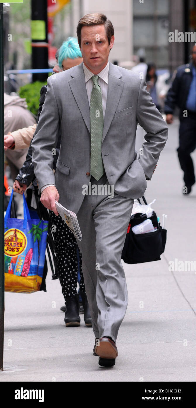 Matt Letscher on set of 'The Carrie Diaries' in Manhattan New York City ...