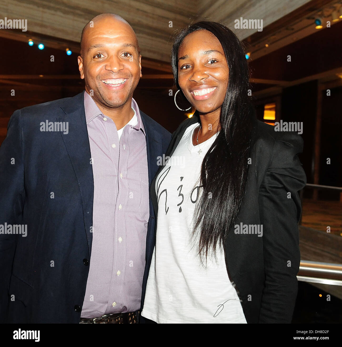 Venus Williams and VP of IMG Tennis and Talent Marketing Carlos Fleming ...