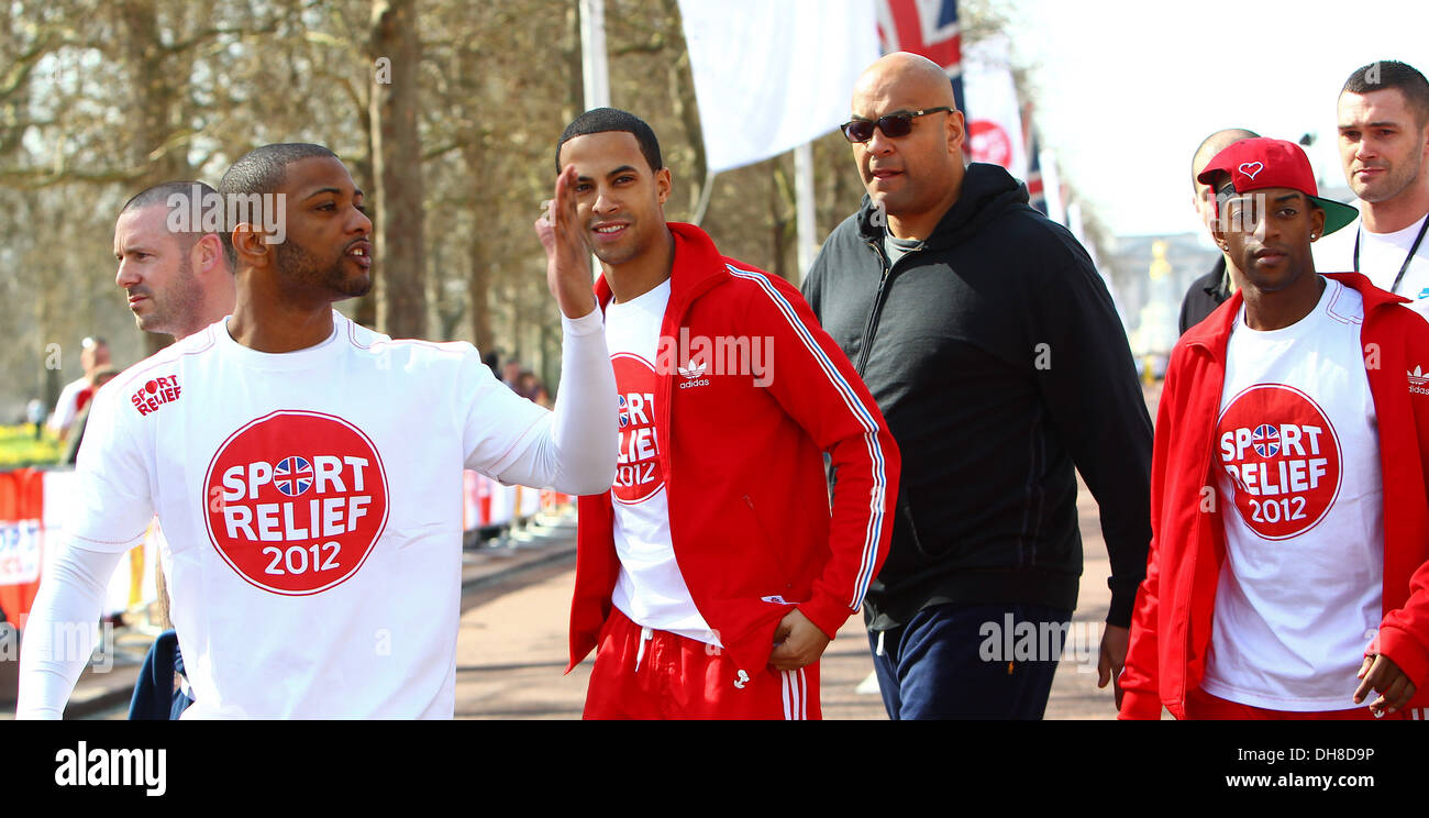 JB Gill Marvin Humes and Oritsé Williams of JLS Sainsbury's Sport ...