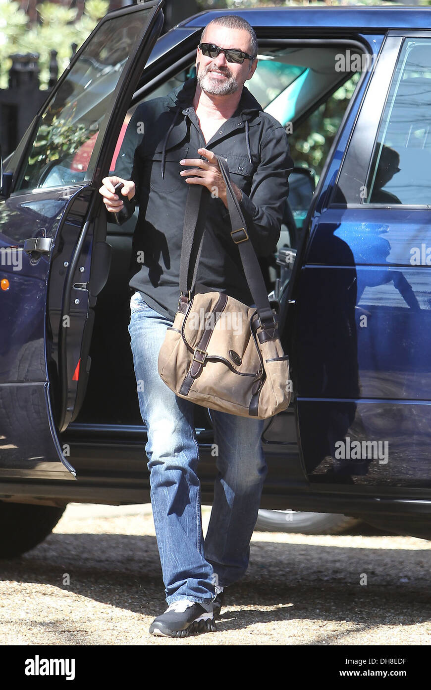 George Michael arriving at his house in north London London, England ...