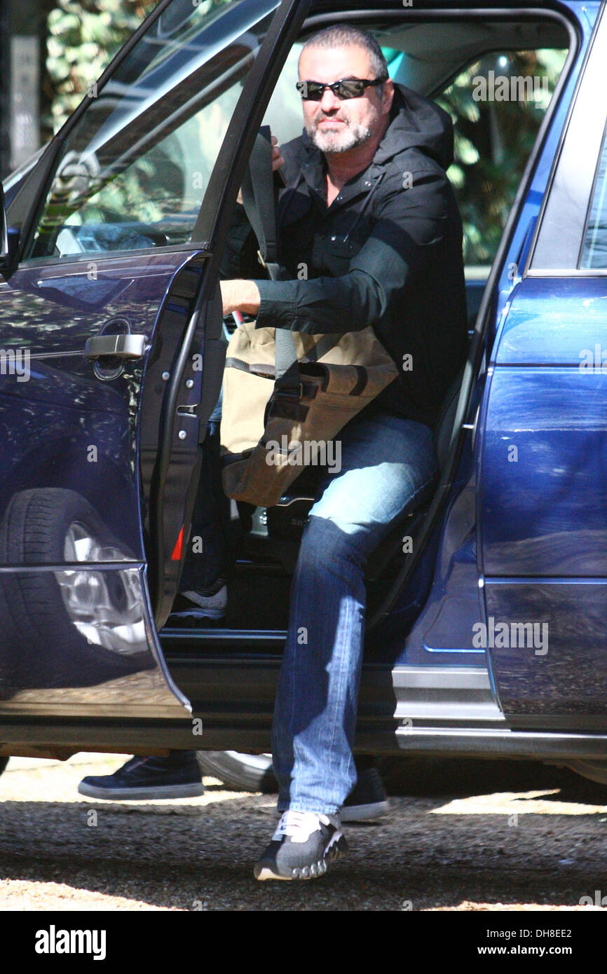 George Michael arriving at his house in north London London, England ...