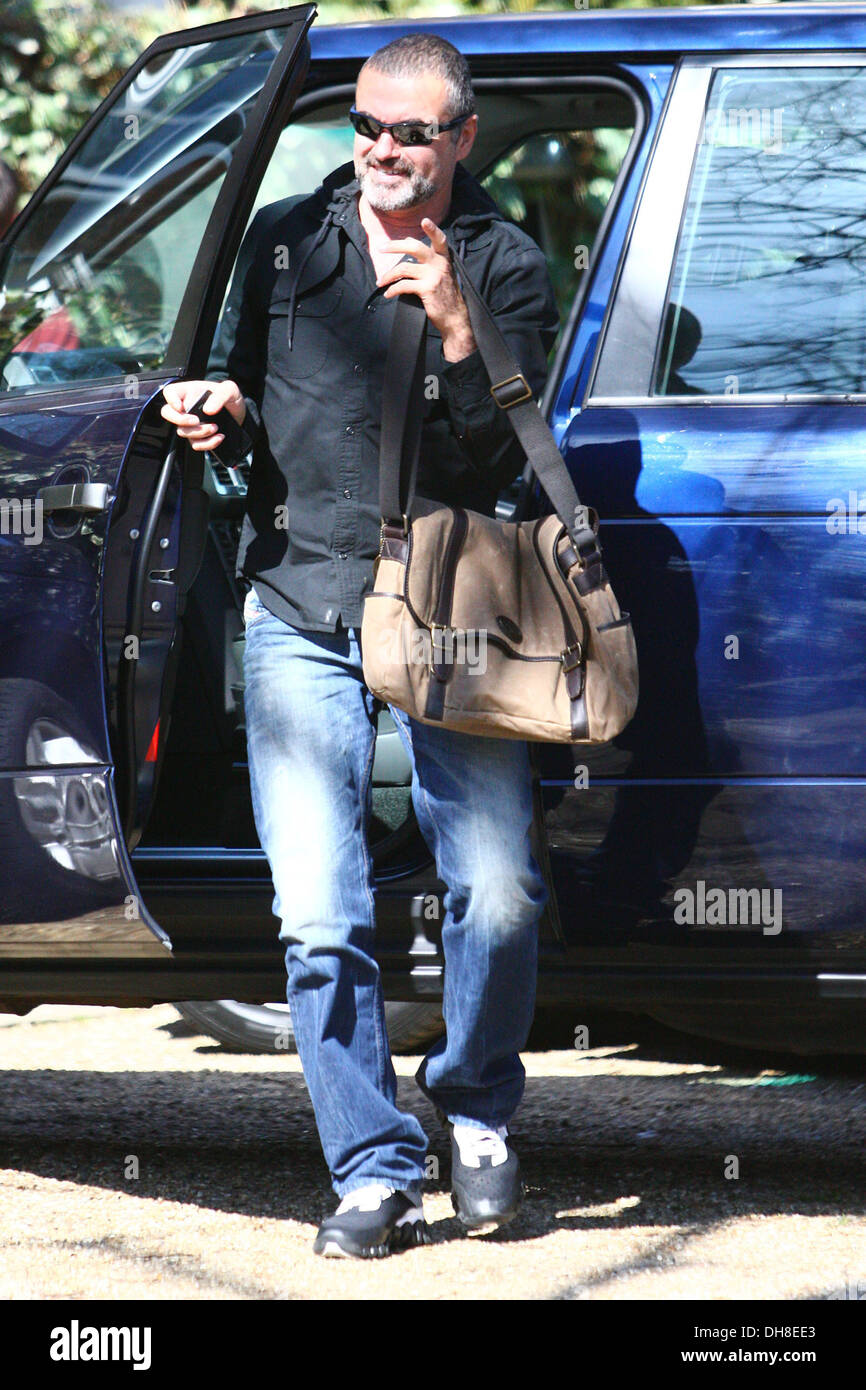 George Michael arriving at his house in north London London, England ...