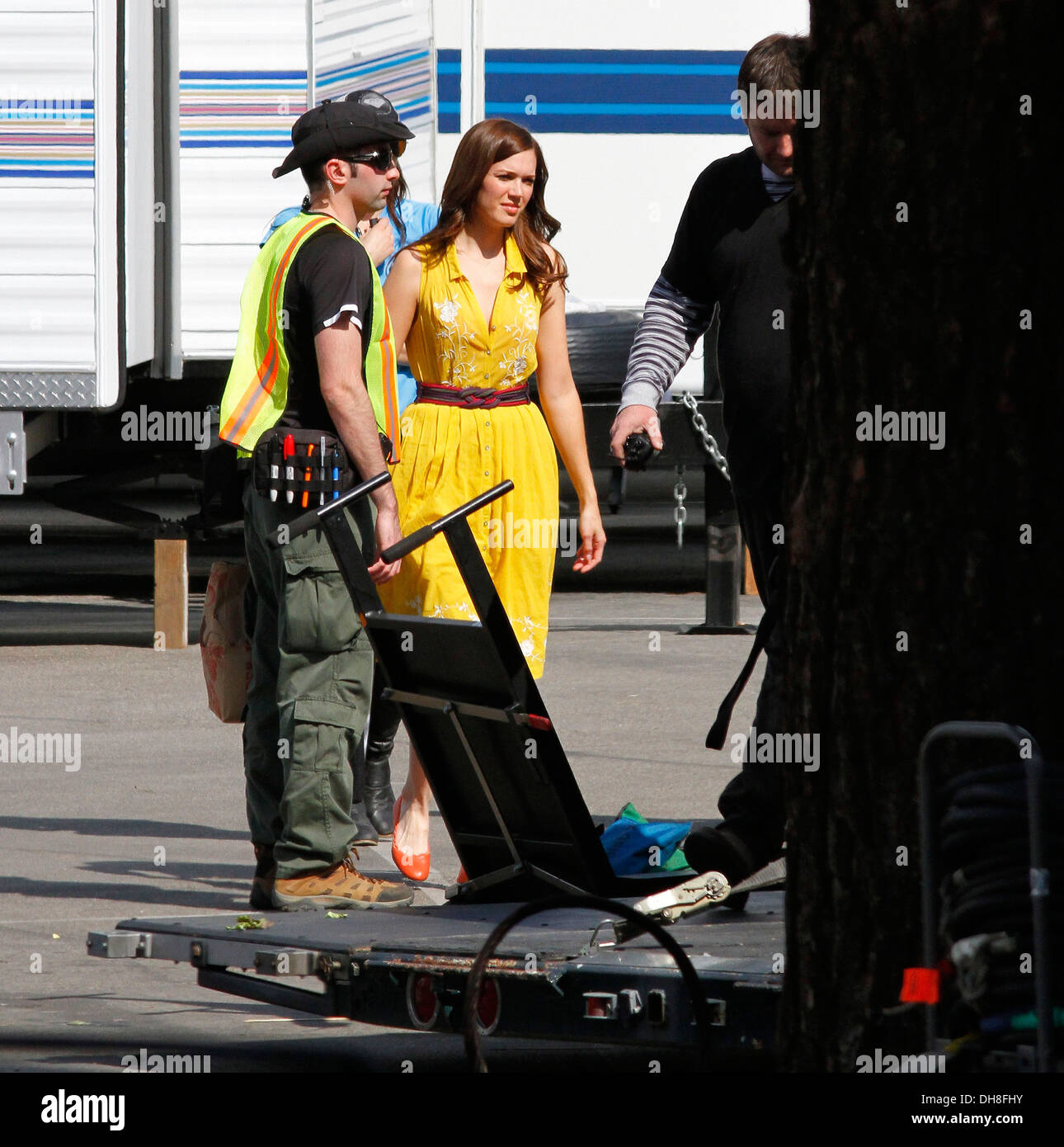 Mandy Moore on the set of a new upcoming project in Los Feliz Los ...