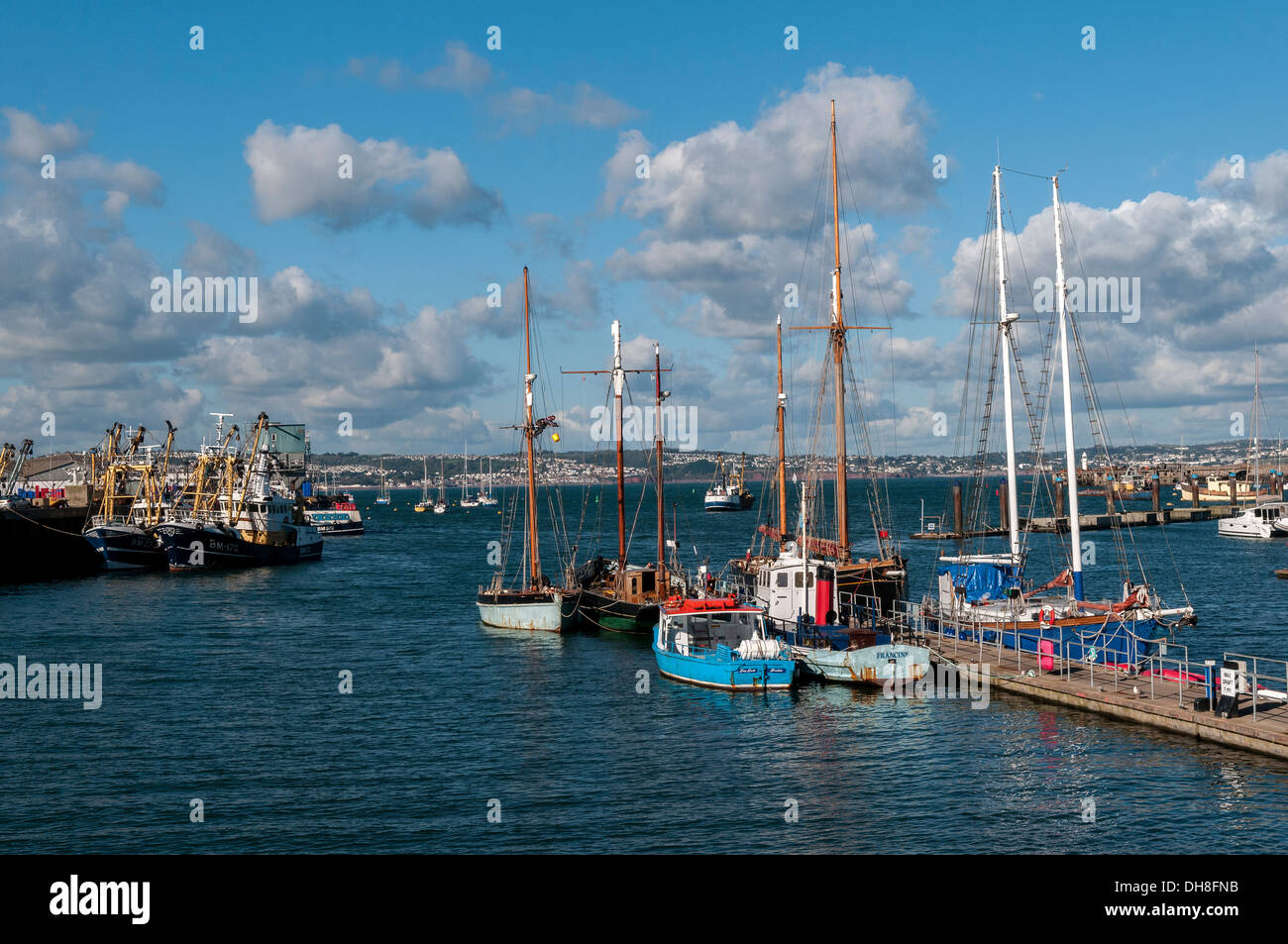 harbourside,Brixham,Torbay,uk, devon, harbor, boats, holiday resort ...