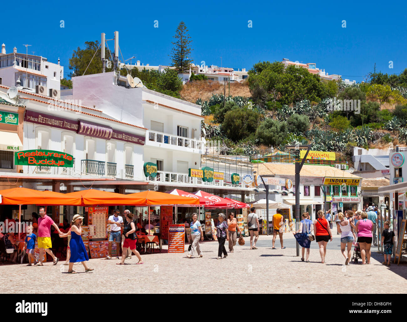 Portugal Algarve - the old town in Albufeira Algarve Portugal EU Europe ...