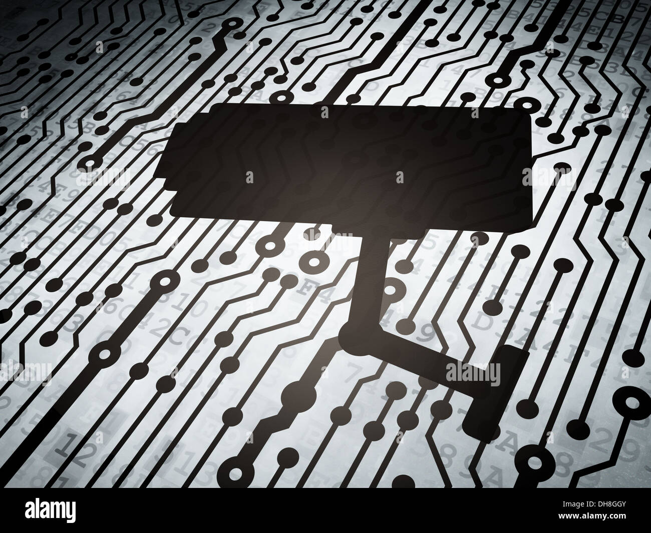 Security concept: circuit board with Cctv Camera Stock Photo - Alamy