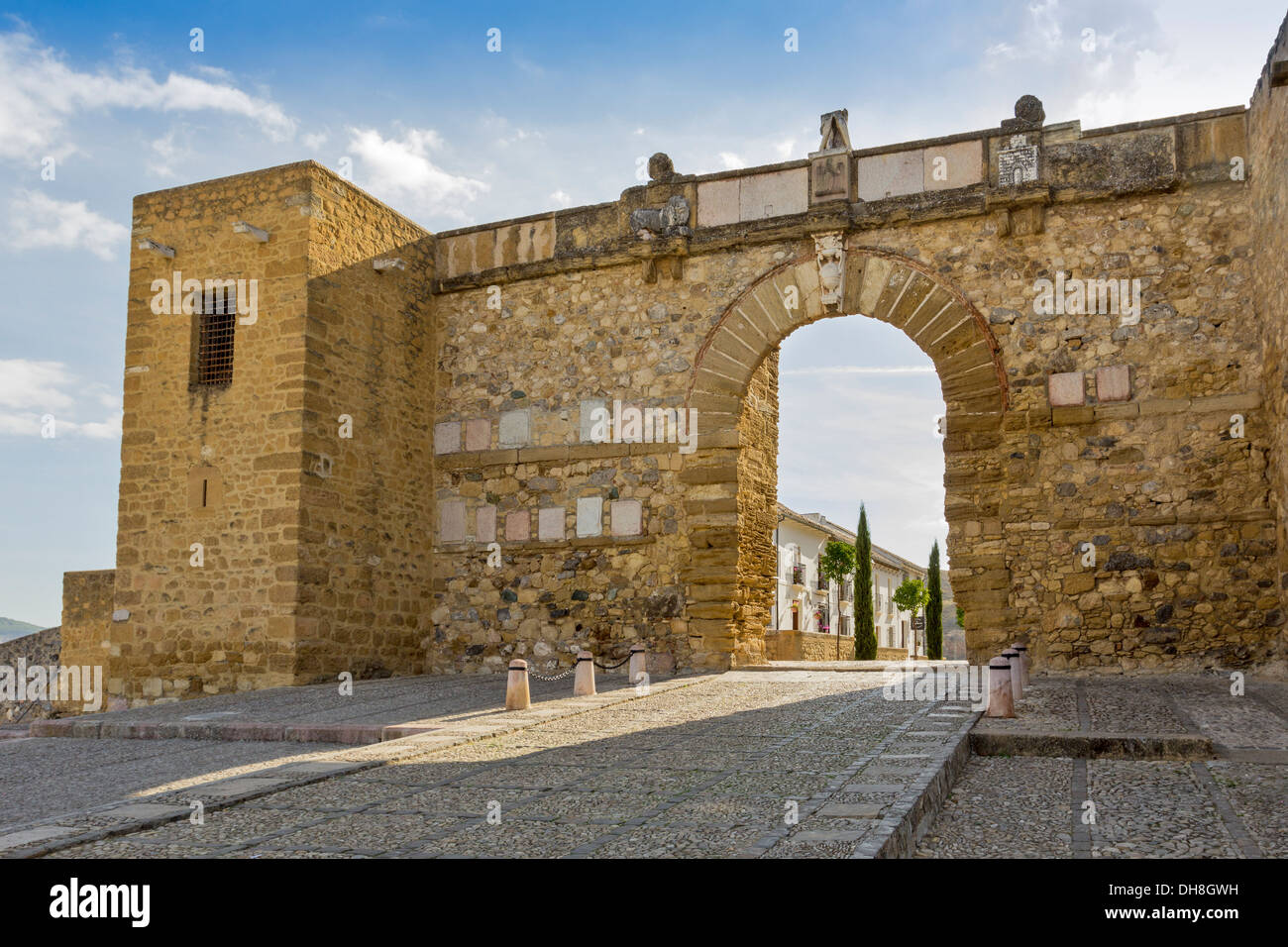 ARCH OF THE GIANTS IN ANTEQUERA SPAIN WITH STATUES AND OLD COATS OF ...