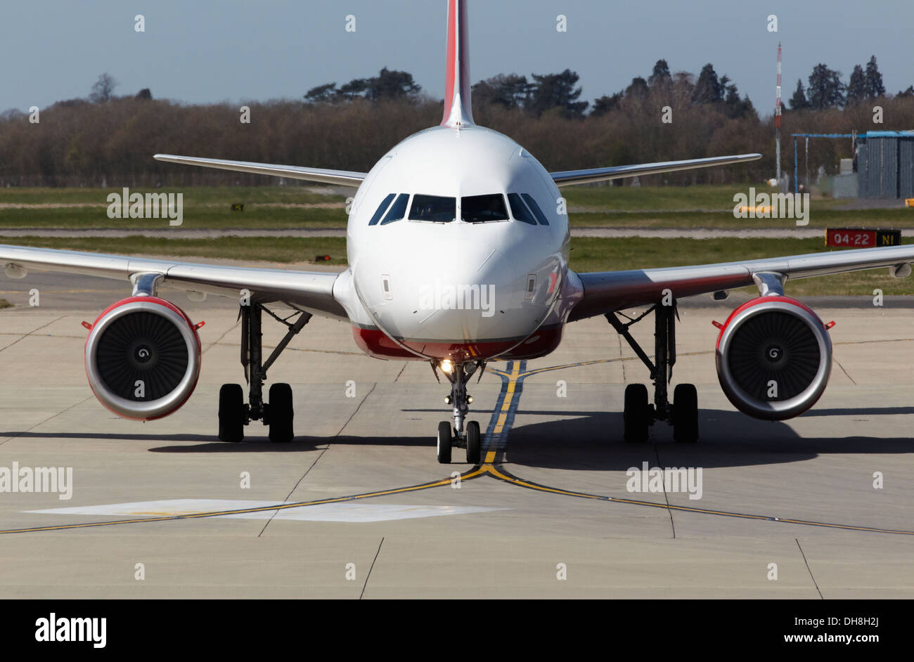 Air Berlin Airbus A320-200 close up front view Stock Photo, Royalty ...