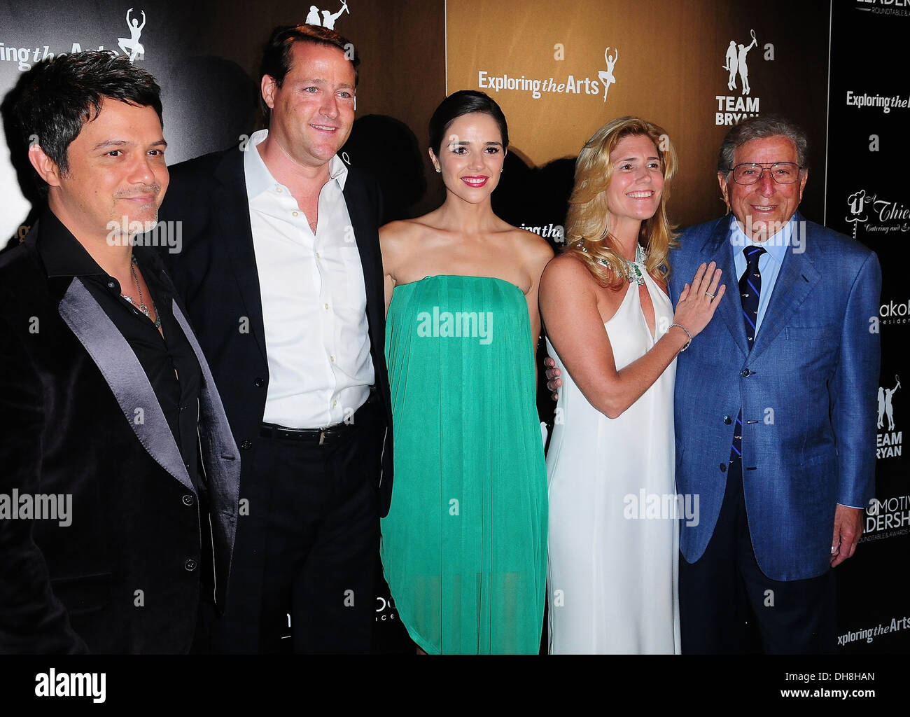 Alejandro Sanz Sean Wolfington Ana Wolfington Tony Bennett and his wife ...