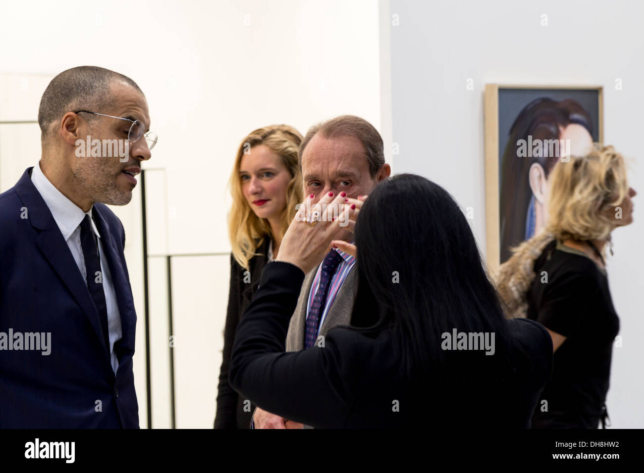 Bertrand Delanoe, french Paris Mayor visiting the Fiac 2013 ...