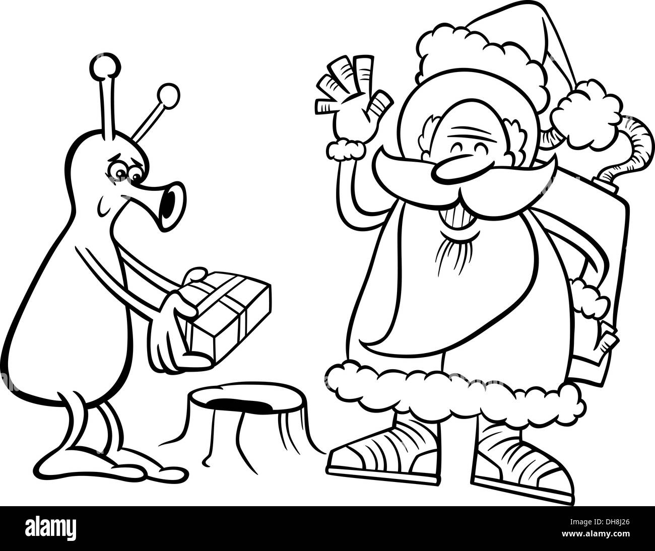 Christmas Outer Space Coloring