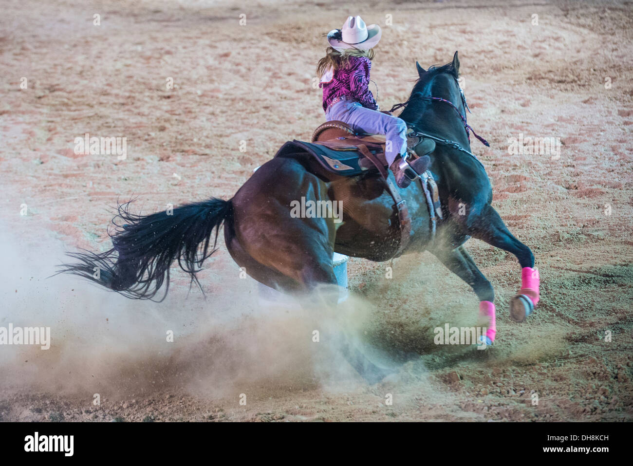 Wyoming rodeo barrel racing hi-res stock photography and images - Alamy