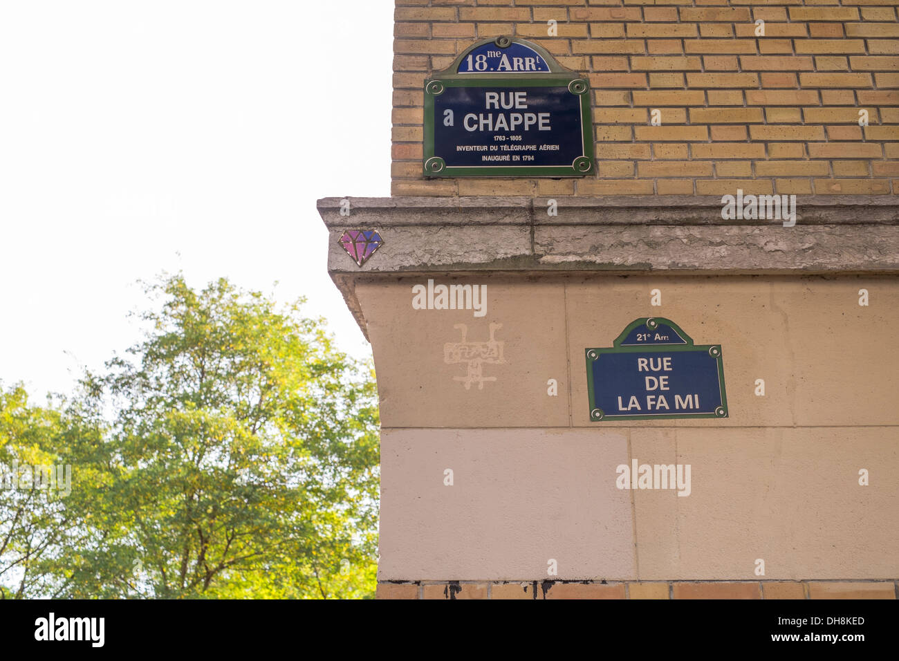 French street name plaque rue hi-res stock photography and images - Alamy