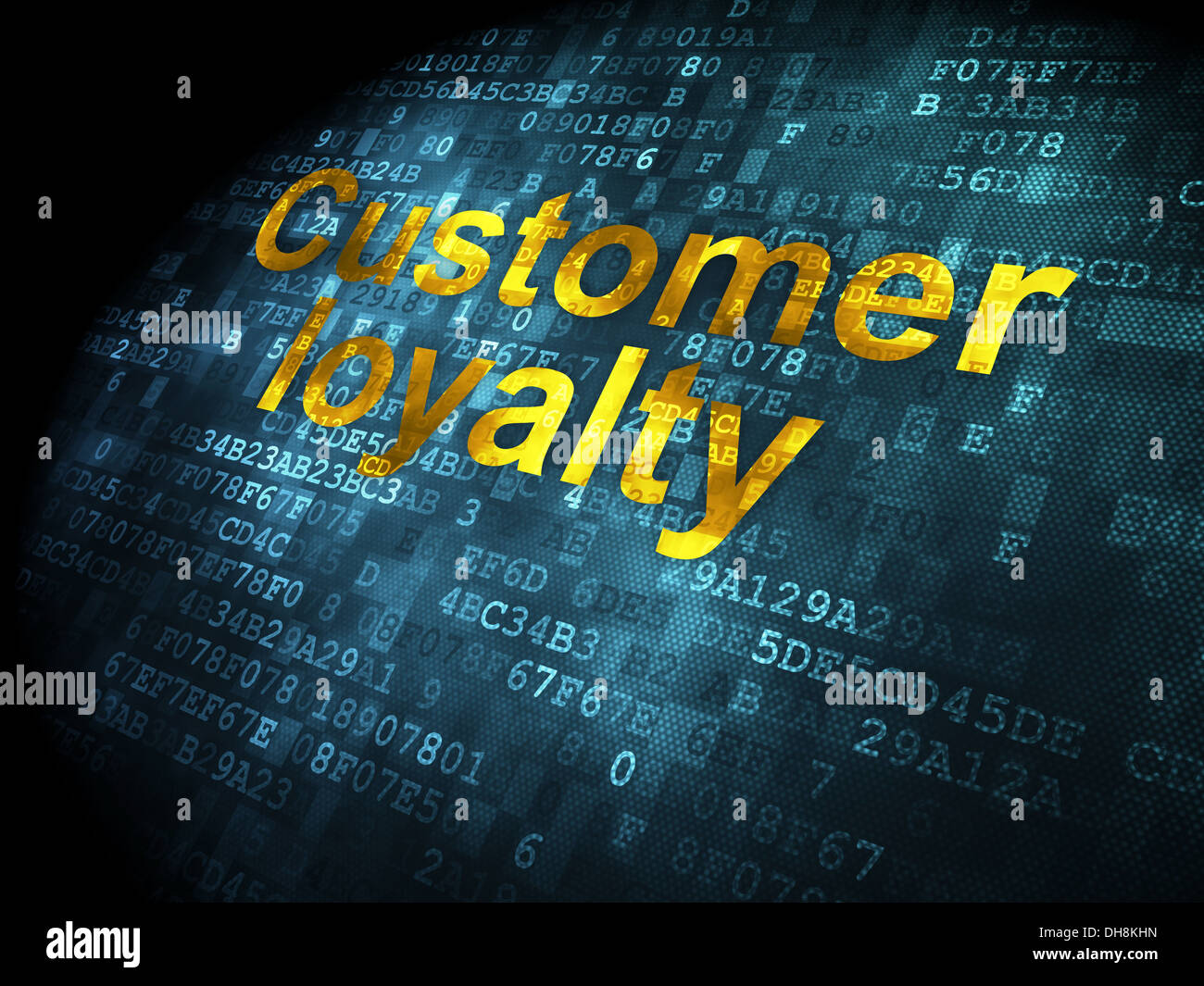 Advertising concept: Customer Loyalty on digital background Stock Photo ...