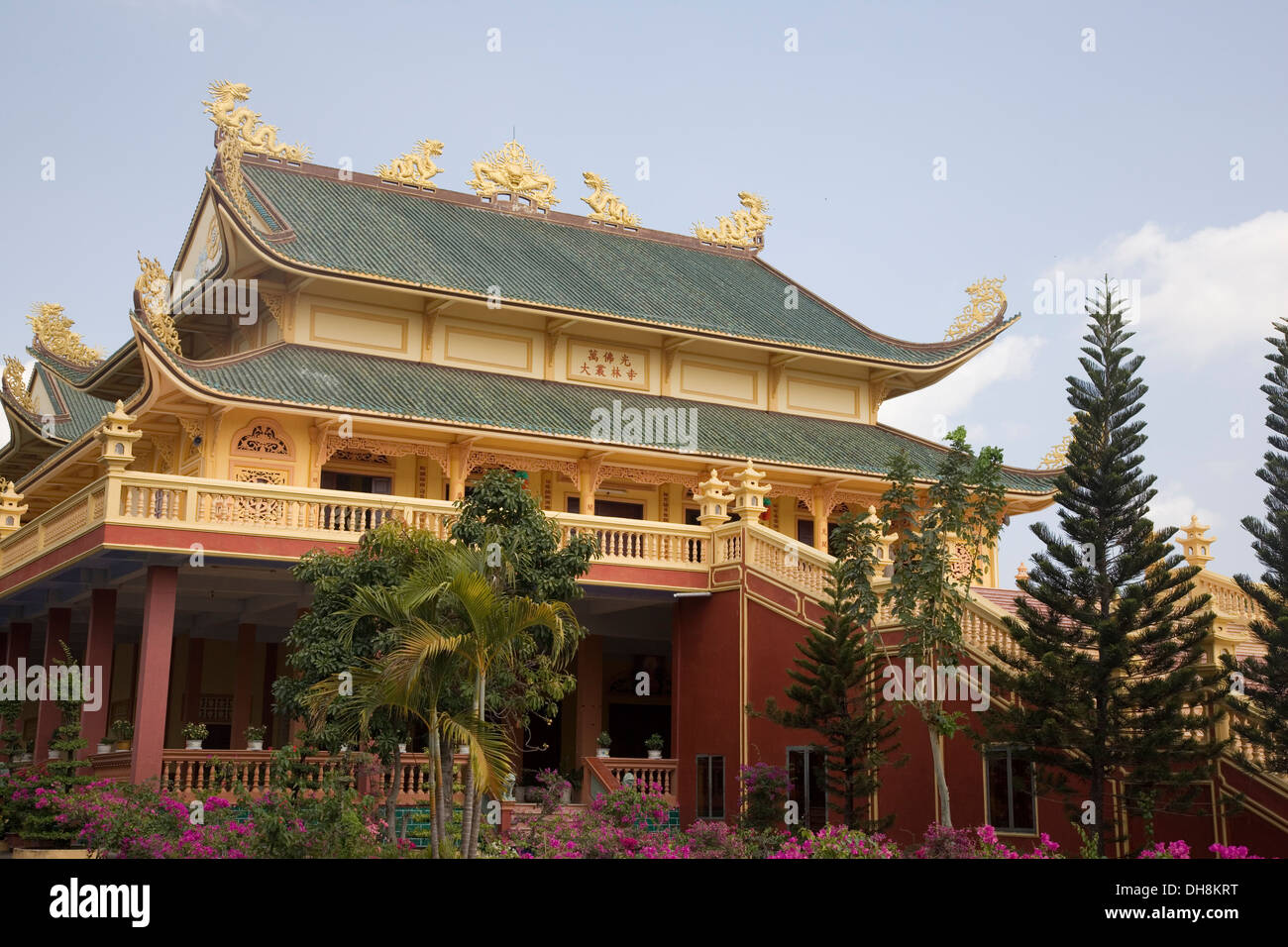Golden Buddhist temple, Phu My, Vietnam Stock Photo - Alamy
