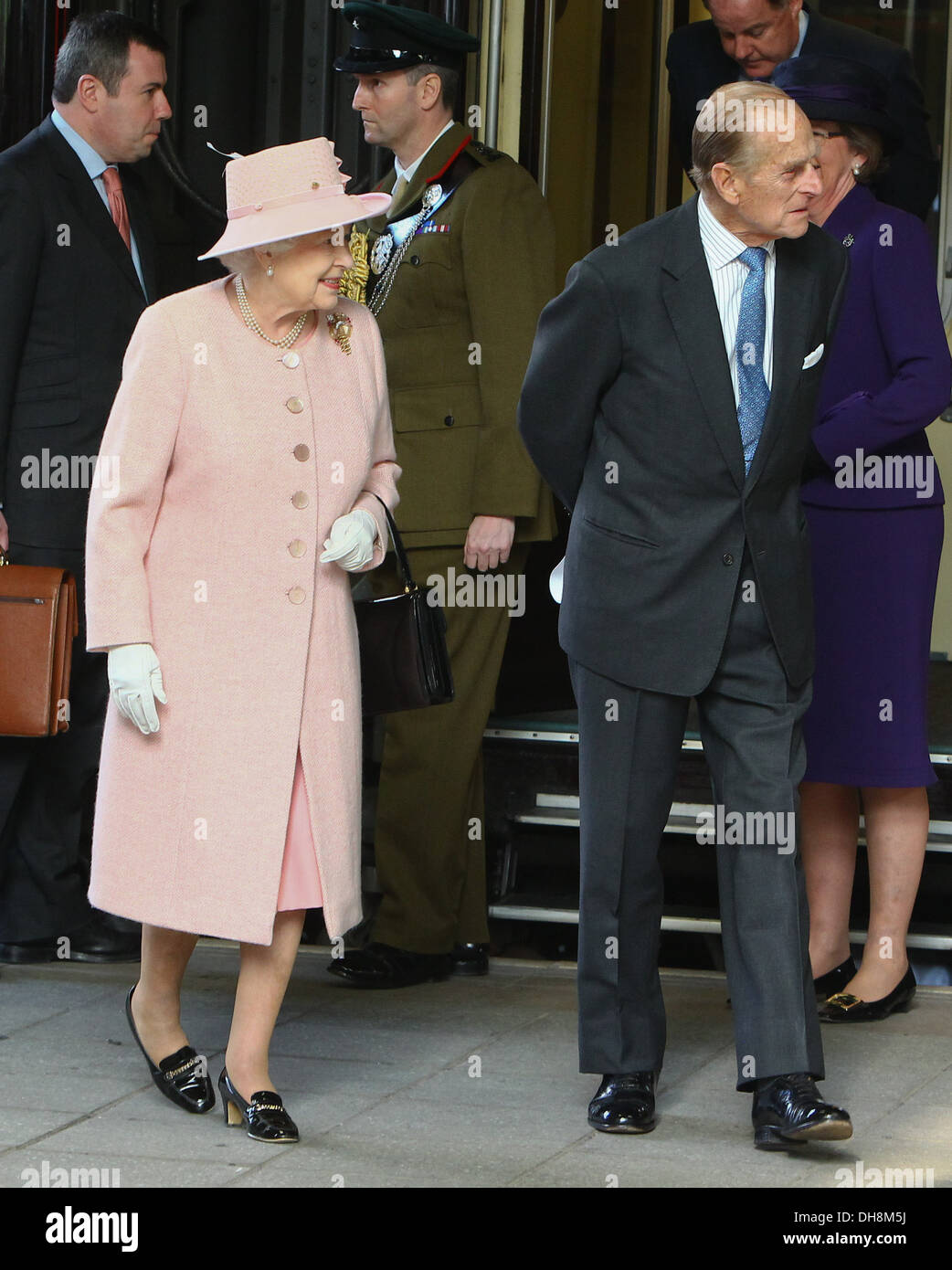 Queen Elizabeth II and Prince Philip Duke of Edinburgh arrive at ...