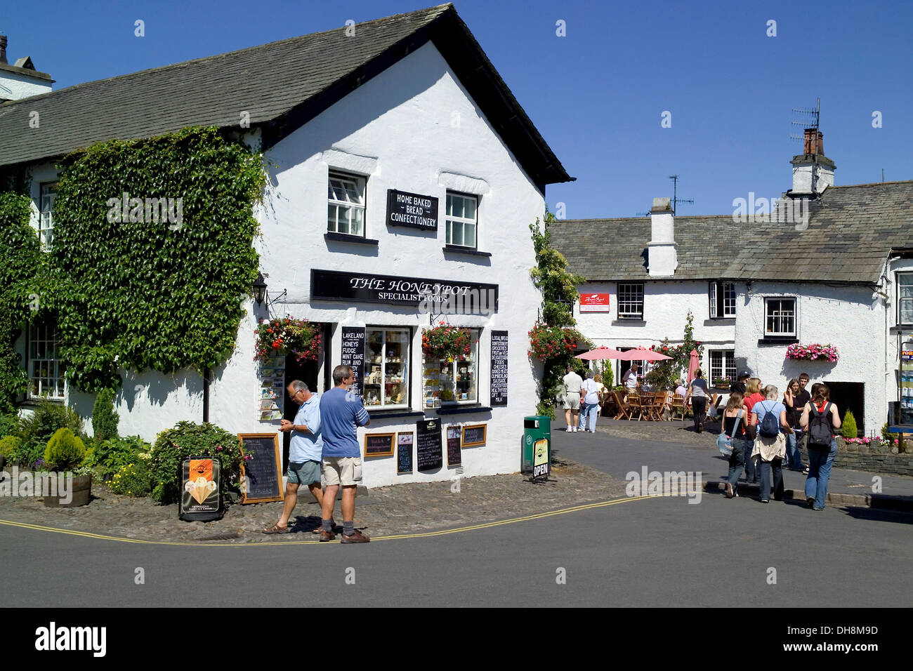 England hawkshead beatrix potter shop cumbria lake hi-res stock ...