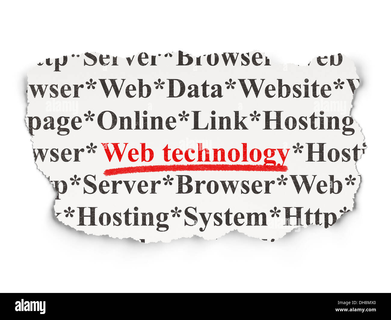 Web Technology on Paper background Stock Photo - Alamy