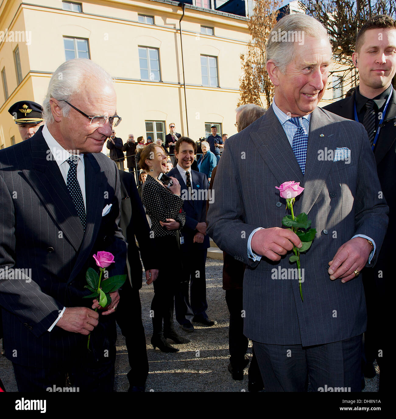 Prince Charles Prince of Wales and King Carl XVI Gustaf of Sweden visit ...