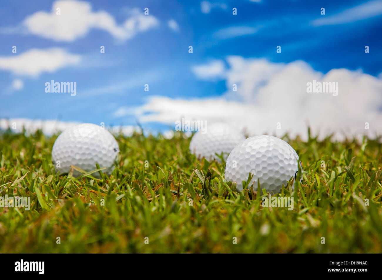 Golf stuff on green grass Stock Photo - Alamy