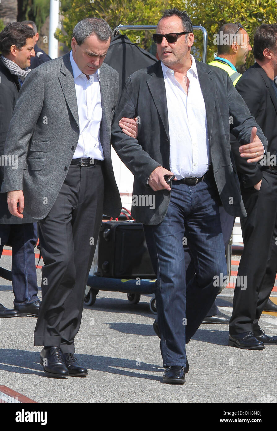 Jean Re arrives by plane at Cannes Mandelieu Airport ahead of MIPTV ...