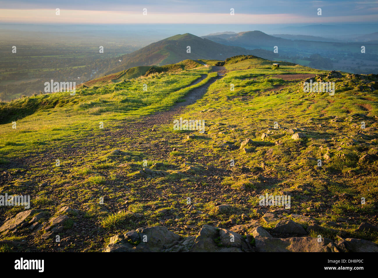 A view from the top of the Worcestershire beacon, England Stock Photo ...