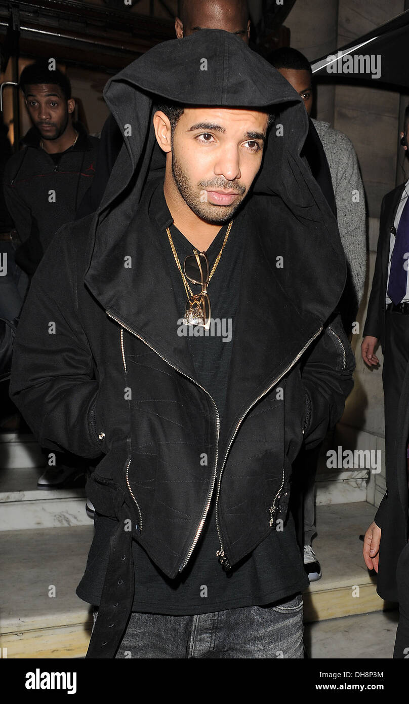 Drake leaving Aura nightclub. London, England - 29.03.12 Stock Photo ...