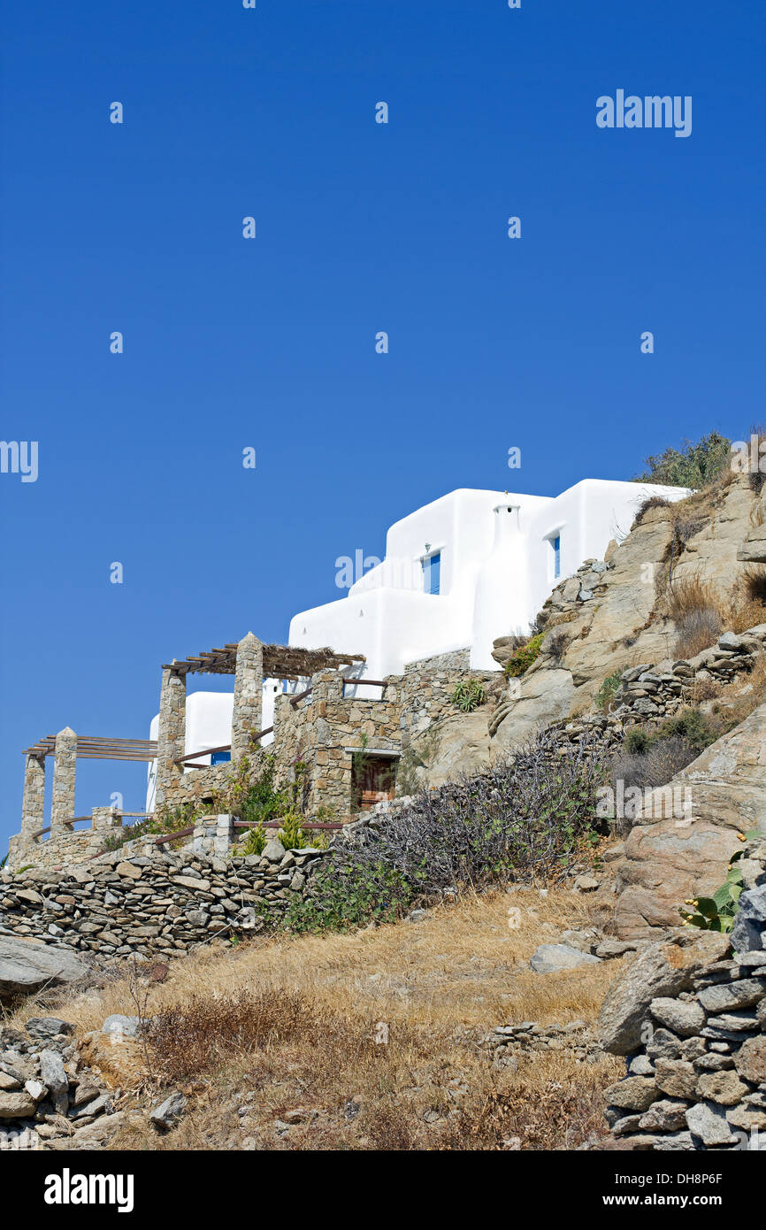 Mykonos greece stone wall hi-res stock photography and images - Alamy