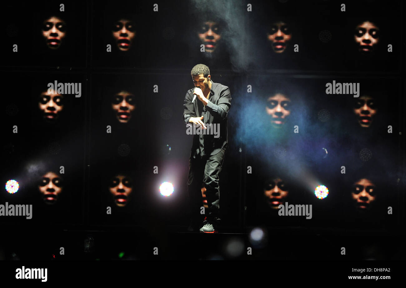 Drake performing live at the O2 Arena London, England- 26.03.12 Stock ...