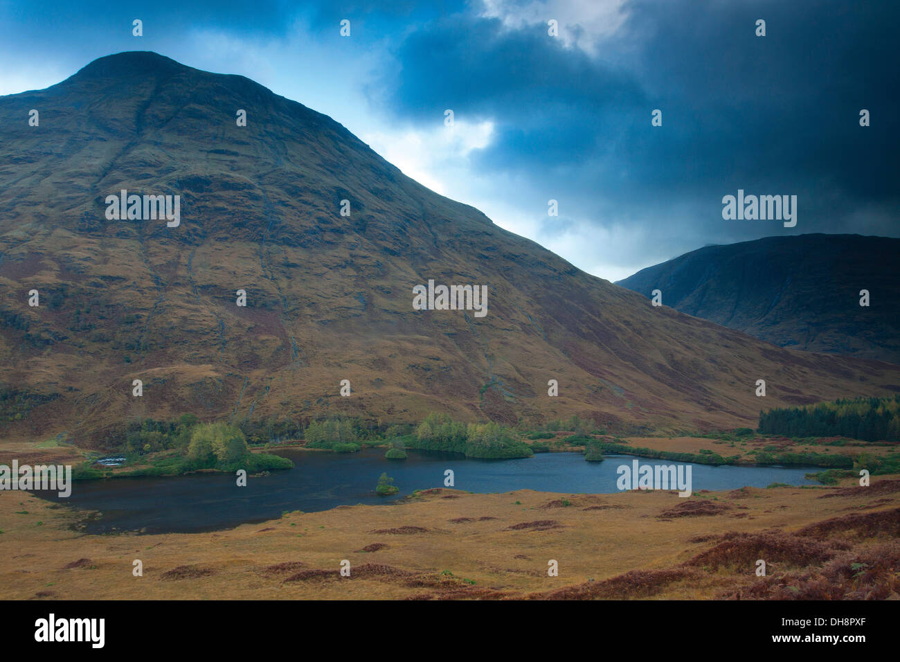 Stob Dubh and Lochan Urr, Glen Etive, Highland Stock Photo - Alamy