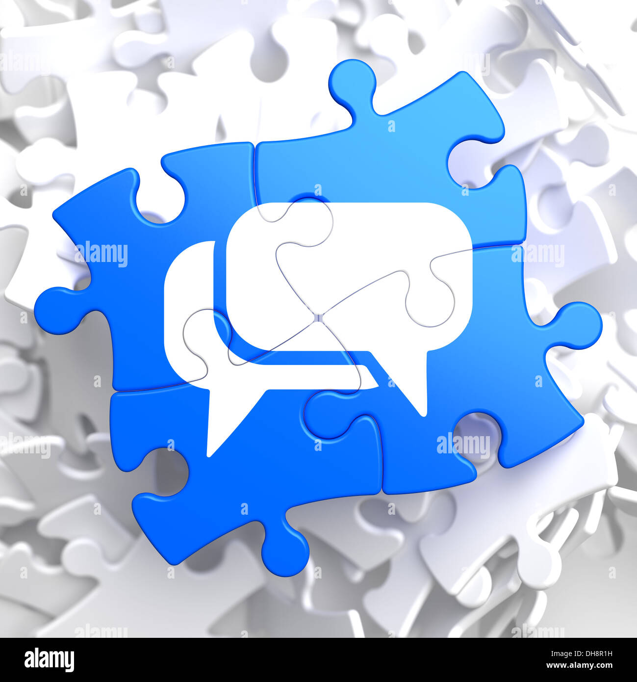 Blue bubble white background hi-res stock photography and images - Alamy