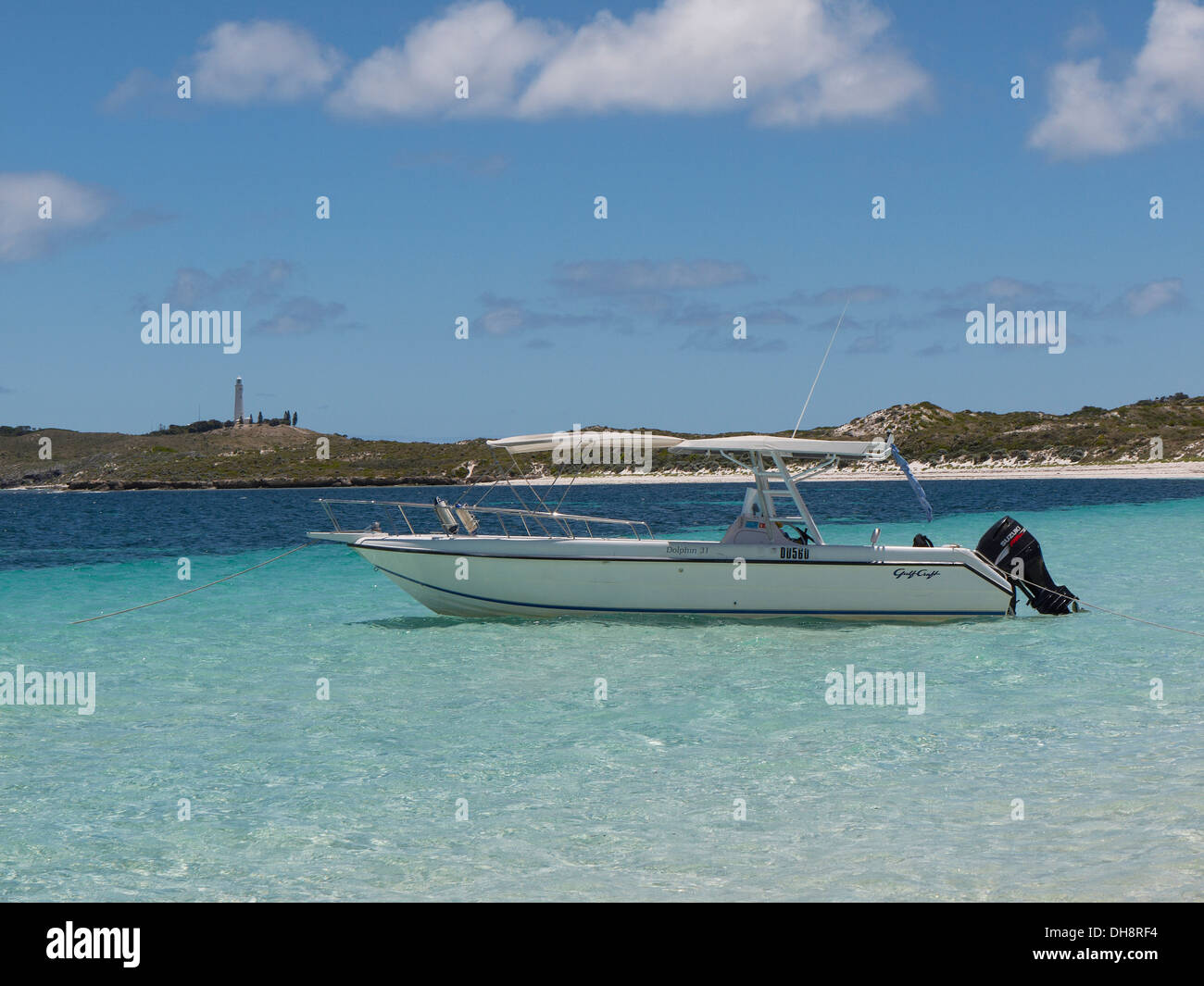 a speed boat in the sea Rottnest Island Western Australia Nature ...